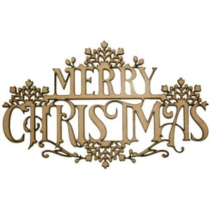 Merry Christmas - MDF Wood Words - Large